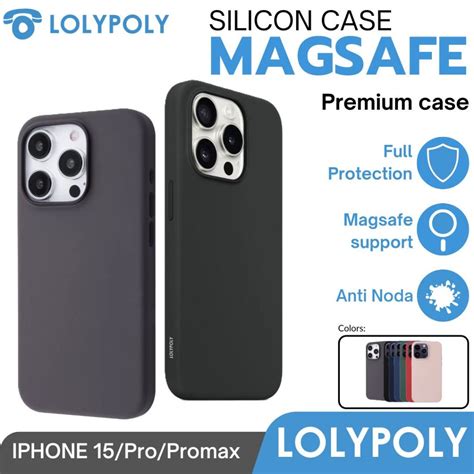 Jual LOLYPOLY Silicone Case Magsafe Anti Noda For IPhone 15 Pro Max Plus Protection Casing