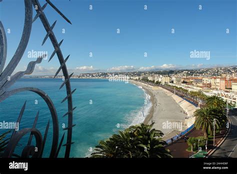Overview On The Baie Des Anges Nice Stock Photo Alamy