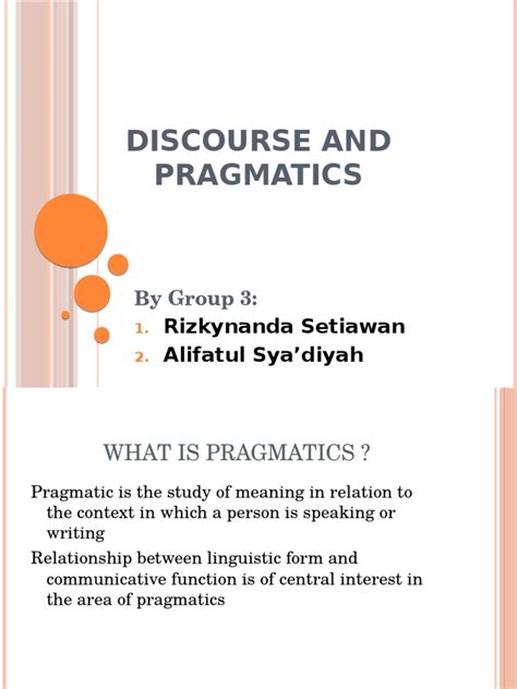Pragmatics And Discourse Essentials Pdf Semiotics Cognitive Science