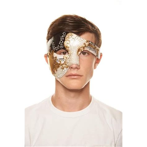 Phantom Of The Opera Inspired Vintage Black Gold Half Face Plastic