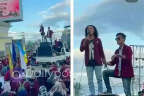 Viral Orator Demo Kenaikan Harga BBM Meneriaki Kata Tak Pantas