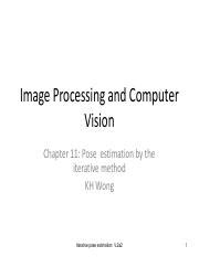 Iterative Pose Estimation Methods And Motivation For D Model Course Hero