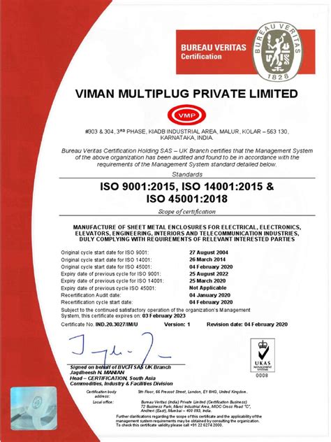 Ios Cert Pdf Iso 9000 Regulation