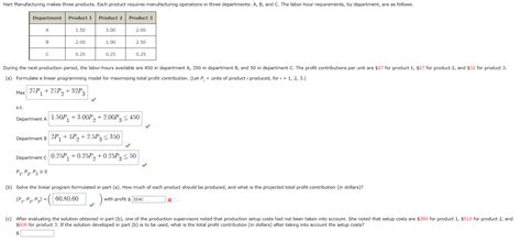 Solved A Formulate A Linear Programming Model For