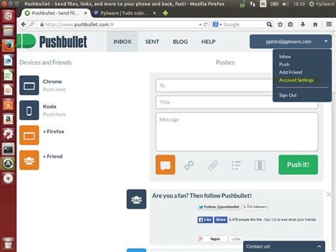 pushbullet indicator envie o que quiser do seu ubuntu