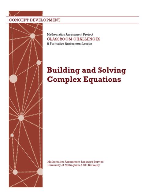 Building And Solving Complex Equations R1 Pdf Equations