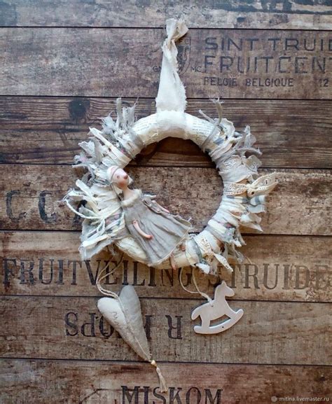 Купить Интерьерный венок с куколкой в интернет магазине на Ярмарке