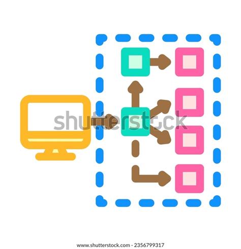 Serverless Architecture Software Color Icon Vector Stock Vector