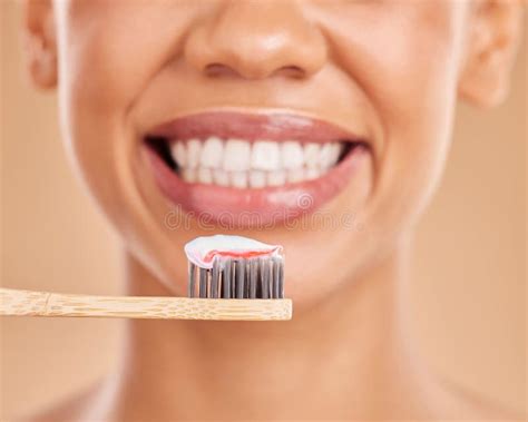 Woman Teeth And Big Smile With Toothbrush For Dental Care Hygiene Or