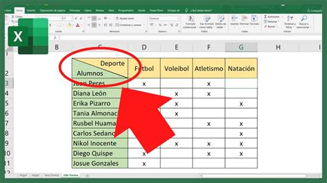 Cómo DIVIDIR UNA CELDA con una LINEA DIAGONAL para tablas de DOBLE
