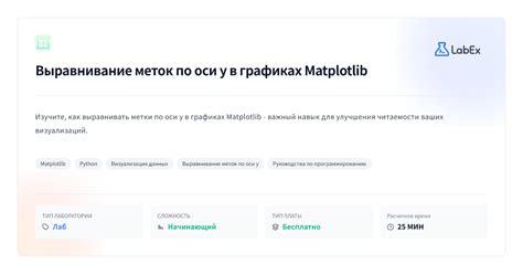 Выравнивание меток по оси y в matplotlib Руководства по