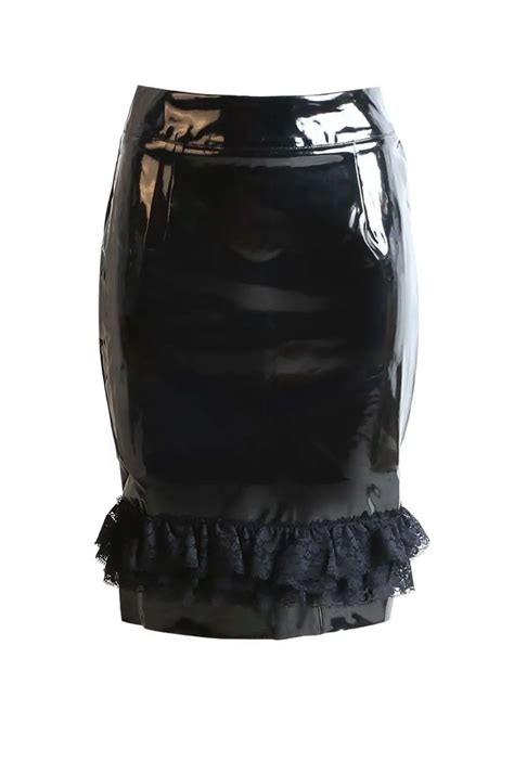 Pu Leather Mermaid Skirt Plus Size S Xxl Sexy Women Slim High Waist
