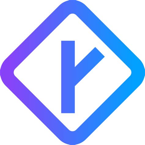 Y Intersection Generic Gradient Outline Icon