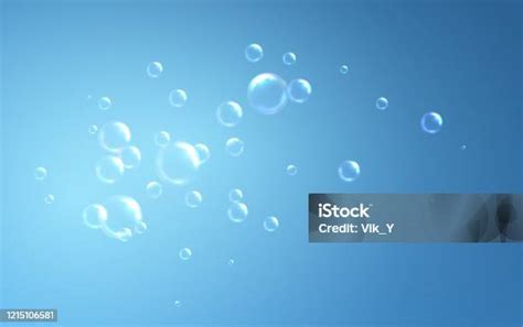파란색 배경에 사실적인 비누 거품 벡터 일러스트레이션 3차원 형태에 대한 스톡 벡터 아트 및 기타 이미지 3차원 형태 개념