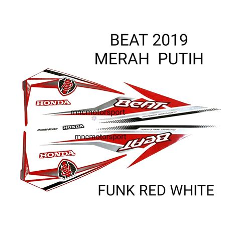 Jual STIKER STRIPING LIS BODY BEAT MERAH PUTIH Shopee Indonesia