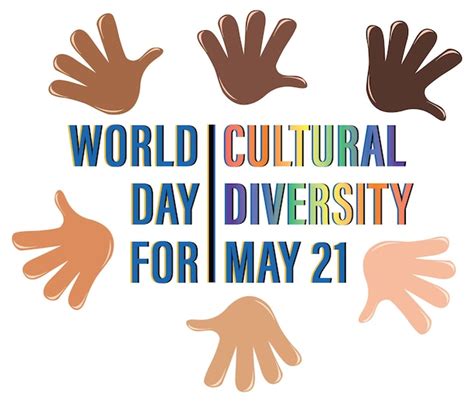 O Dia Mundial Da Diversidade Cultural Design De Banner Vetor Premium
