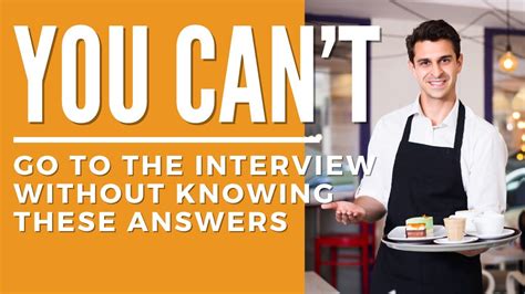 Server Interview Questions How To Become A Waiter Waitress And Waiter