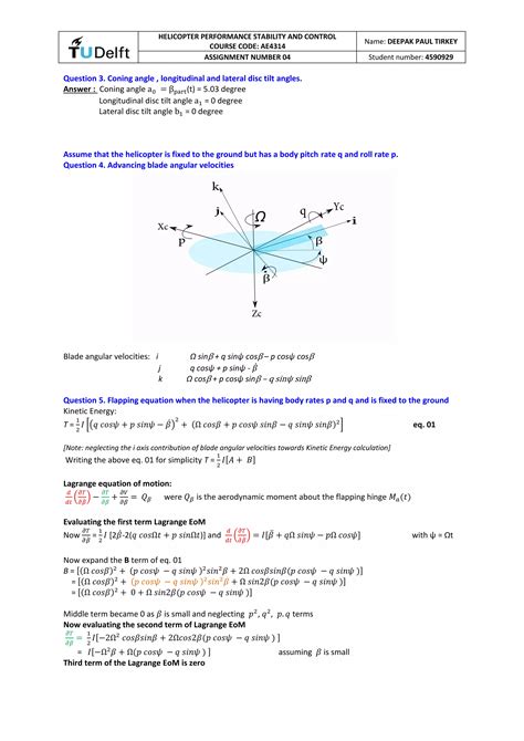 Helicopter Rotor Dynamics Pdf