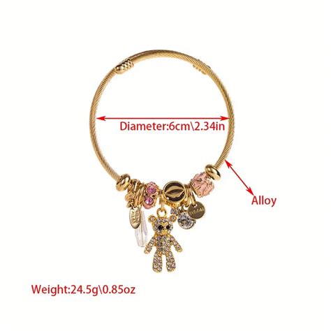 Bracelet Inlaid Rhinestones Temu South Africa