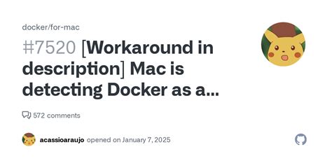 Workaround In Description Mac Is Detecting Docker As A Malware And