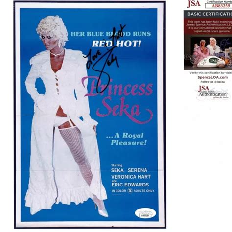 Seka Classic Adult Film Star Signed 85x11 Photo 2 Princess Seka Jsa