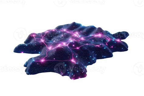 A Visually Striking Luminous Abstract Structure With A Network Of Glowing Connections