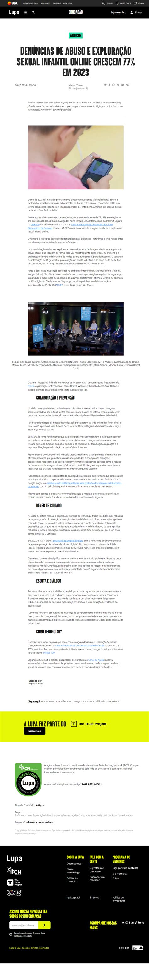 Na Mídia Denúncias De Abuso E Exploração Sexual Experimente A