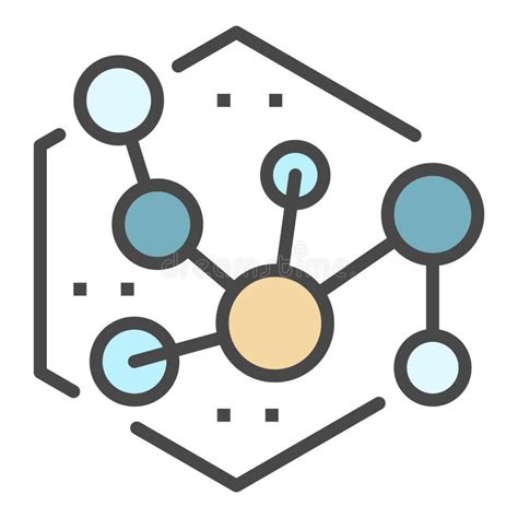 New Molecule Icon Color Outline Vector Stock Vector Illustration Of