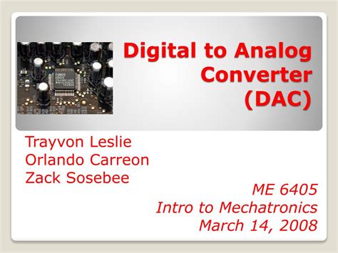PPT Digital To Analog Converter DAC PowerPoint Presentation Free Download ID