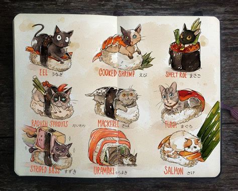 Sushi Cat Wallpapers Top Free Sushi Cat Backgrounds Wallpaperaccess