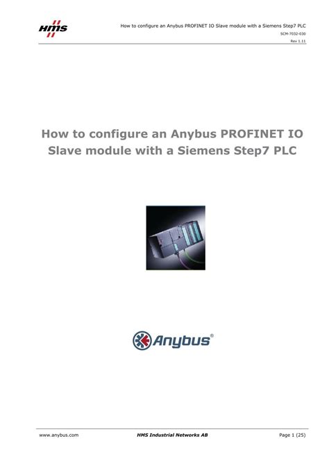 How To Configure An Anybus Profinet Io Slave Module With A