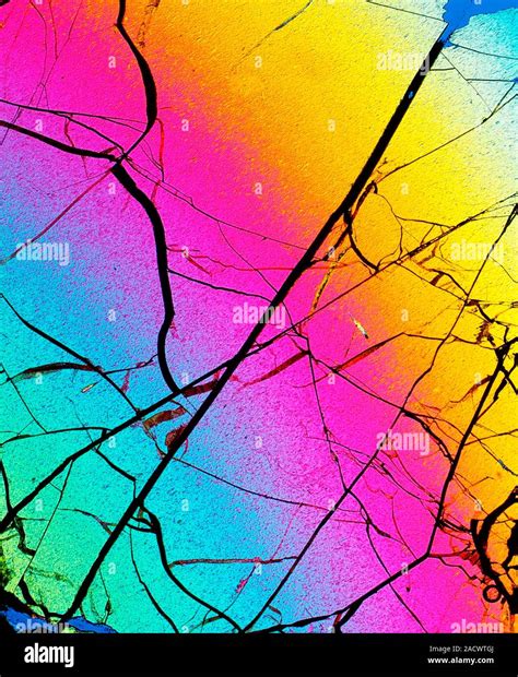Polarised Light Micrograph Of A Thin Section Microscopic Slide Of The Stony Iron Pallasite Type