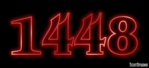 1448 Text Effect and Logo Design Number
