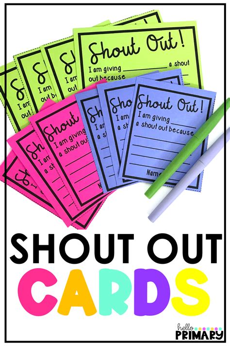 Free Printable Shout Out Cards