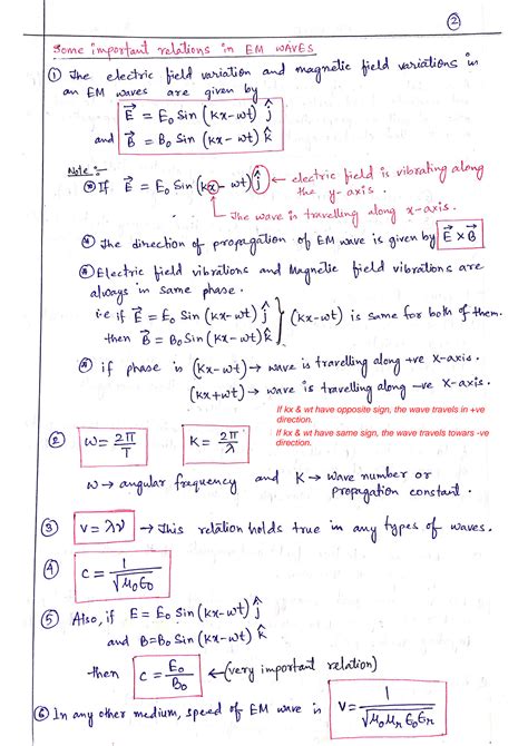 SOLUTION Electro Magnetic EM Waves Easy To Understand Handwritten Notes Studypool
