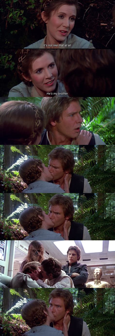 Luke Skywalker And Princess Leia Kiss