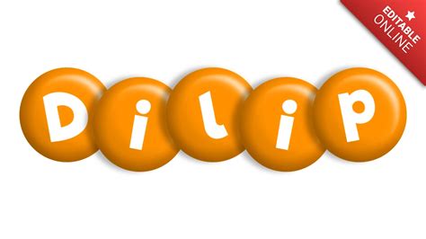 Dilip Style On Orange Candy Text Effect Generator