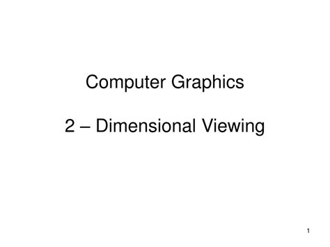 Ppt Overview Of 2d Clipping Algorithms For Computer Graphics