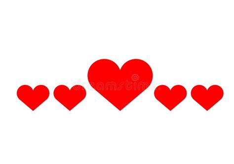 Red Heart Shape Symbol Love Valentine Day Pattern For Background