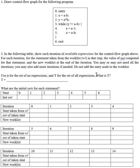solved 1 draw control flow graph for the following program