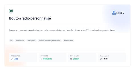 Bouton Radio Personnalisé Labex