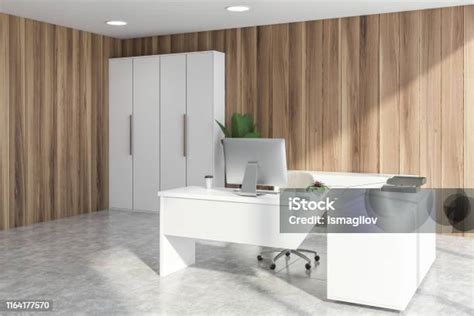 현대 목조 Ceo 사무실 인테리어 0명에 대한 스톡 사진 및 기타 이미지 0명 3차원 형태 가구 Istock