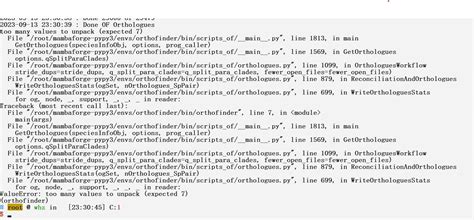 Orthofinder出现too Many Values To Unpack 怎么解决 · Issue 854 · Davidemmsorthofinder · Github