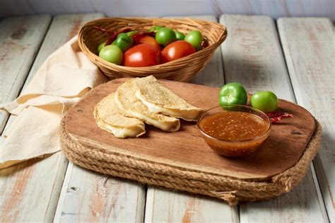 Premium Photo Authentic Mexican Quesadillas Made With Corn Tortillas