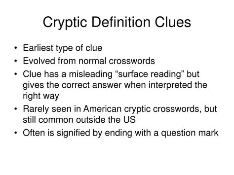 Cryptic Definition