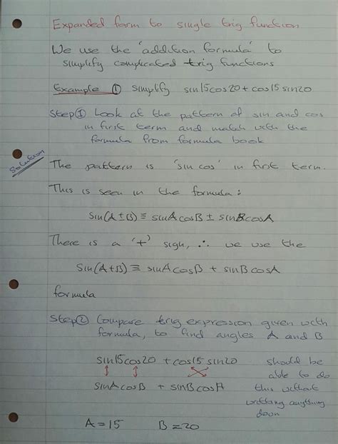 A Level Maths Notes A2 Trigonometry Ii Addition Formula Part 3
