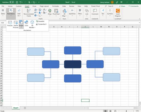 How To Make A Mind Map In Excel Lucidchart Blog