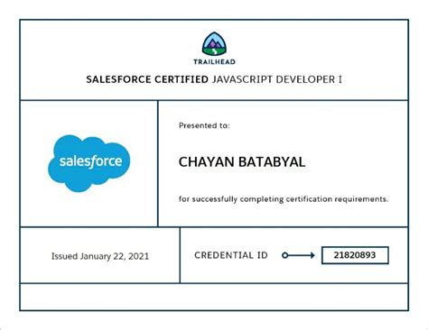 Salesforcecertified Salesforcecertification Javascriptdeveloperi… Chayan Batabyal☁ 41