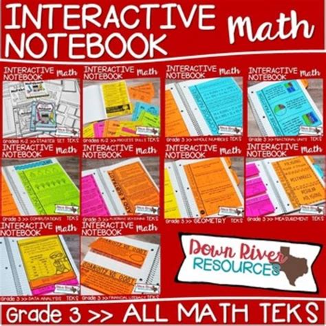 Third Grade Math Interactive Notebook Bundle All 3rd Grade Math Teks