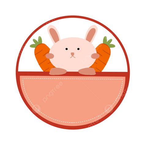 귀여운 토끼 일러스트 이름 라벨 삽화 Png 일러스트표 이름 태그 Png 명 품 창의 이름표 스크랩 그림 Png 일러스트 및 Psd 이미지 무료 다운로드 Pngtree